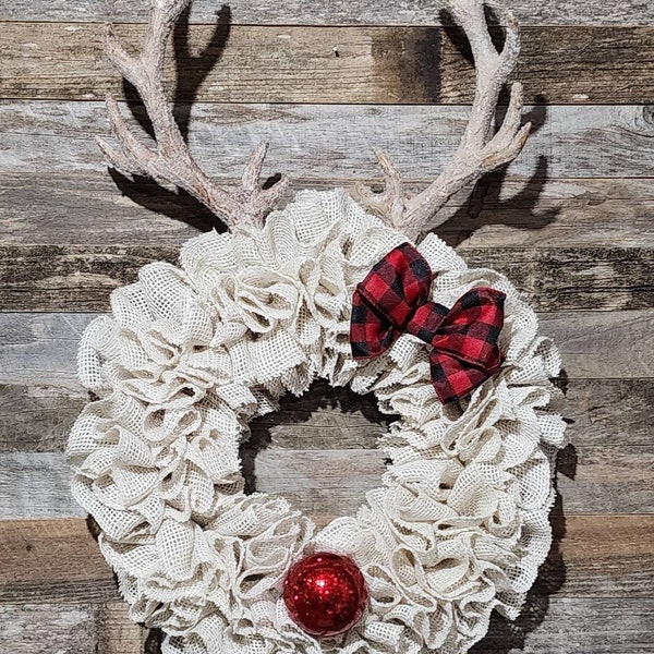Reindeer Wreath - Etsy