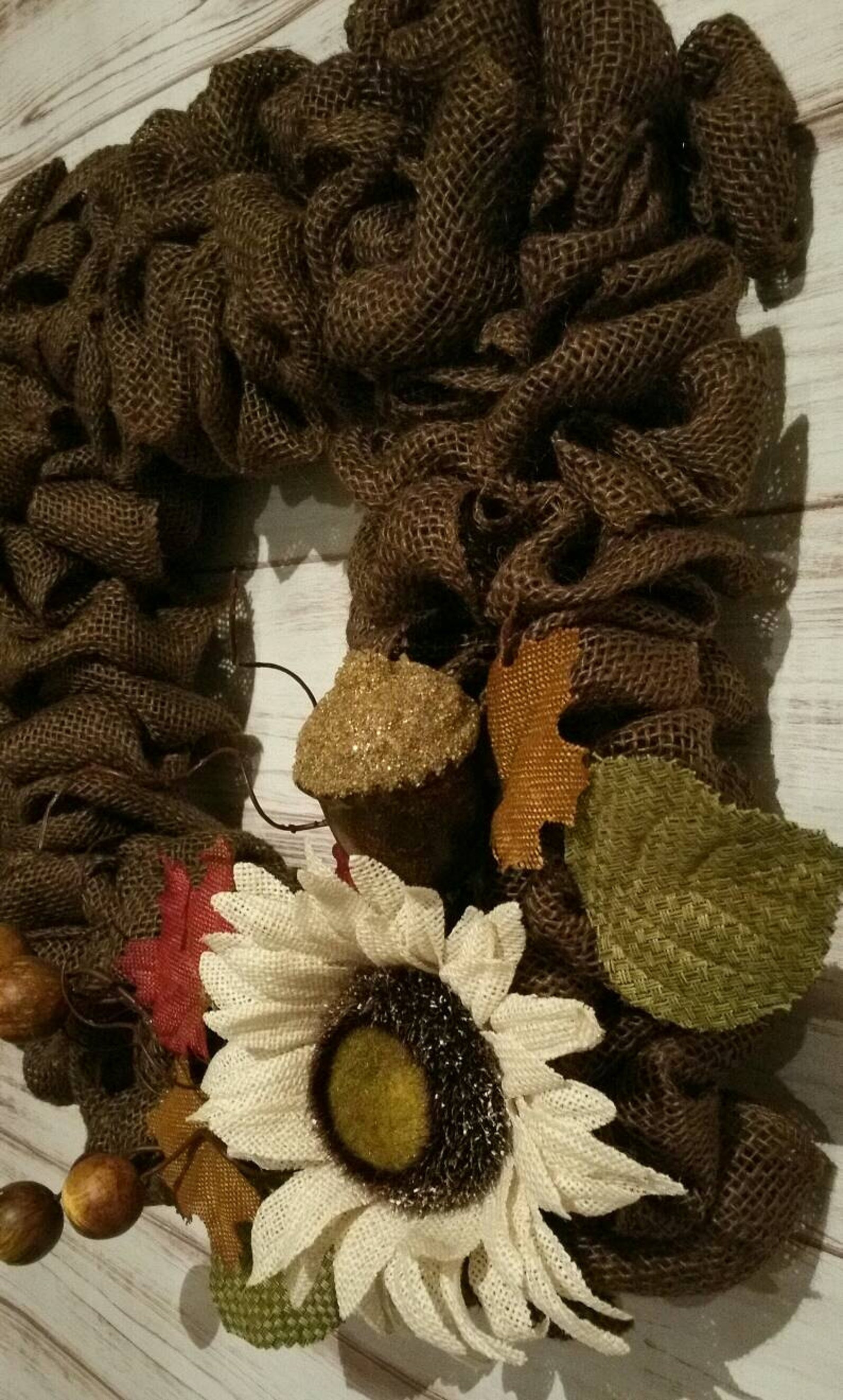 Beautiful Square Fall Burlap Wreath Fall Wreath Autumn - Etsy