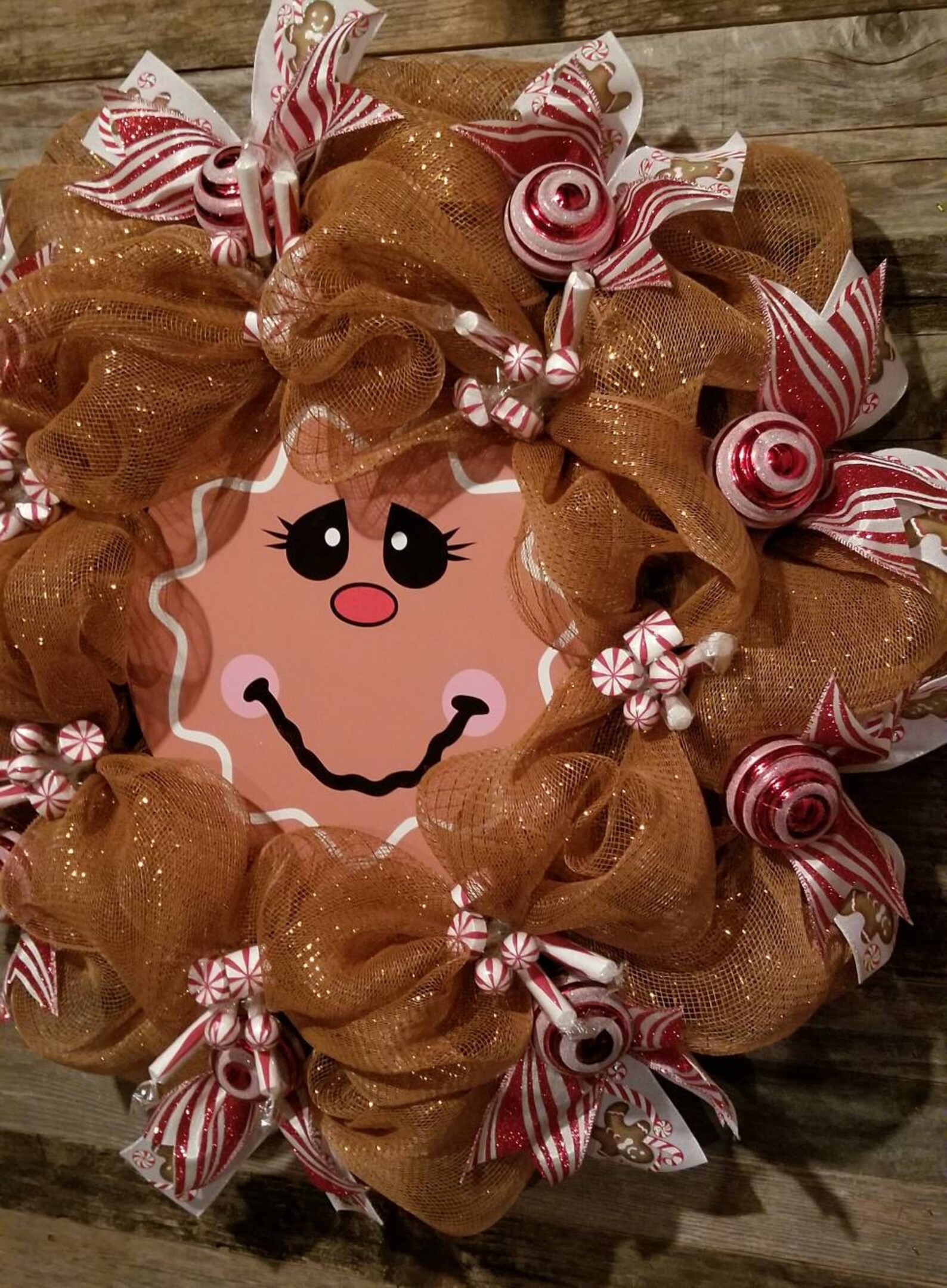 Awesome holiday gingerbread man wreath Christmas wreath | Etsy