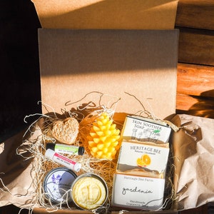 Christmas Gift Box Handmade Natural Products. Beautifully Arranged and ...