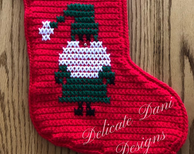 Crochet Santa Christmas Stocking - Etsy