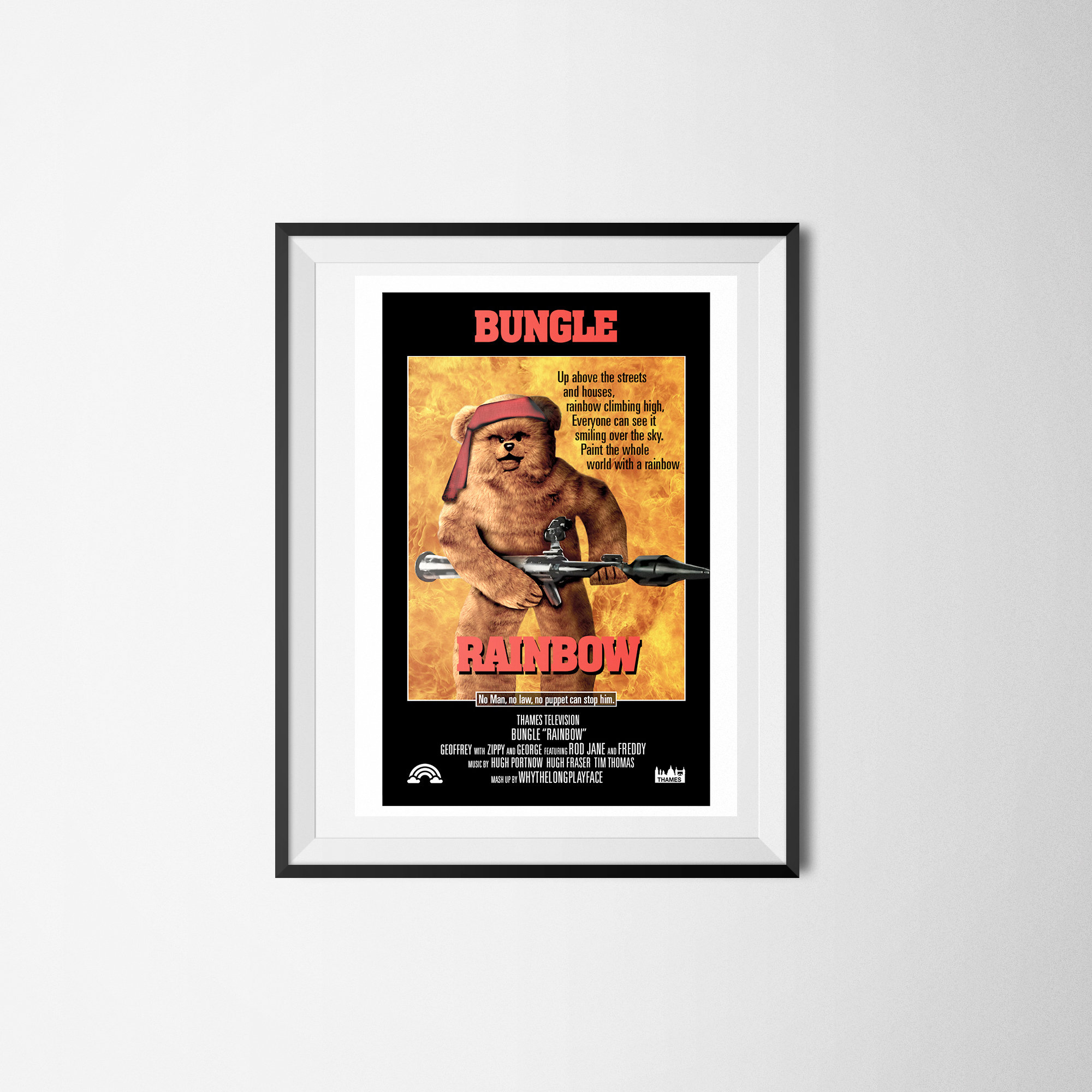 Rambo / Rainbow 80s Childrens TV Show 'bungle' Mash up - Etsy UK