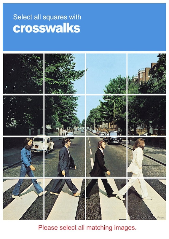 Select All Images With...the Beatles Abbey Road / Not a Robot | Etsy