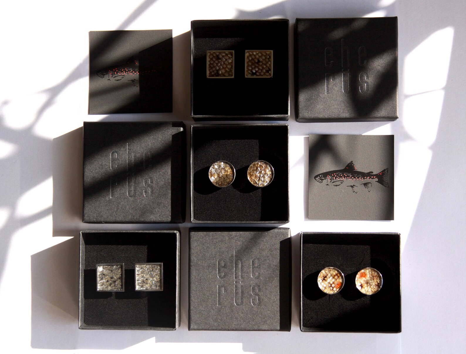 Genuine Fish Skin Leather Cuff Links for Men- Handmade by a ...