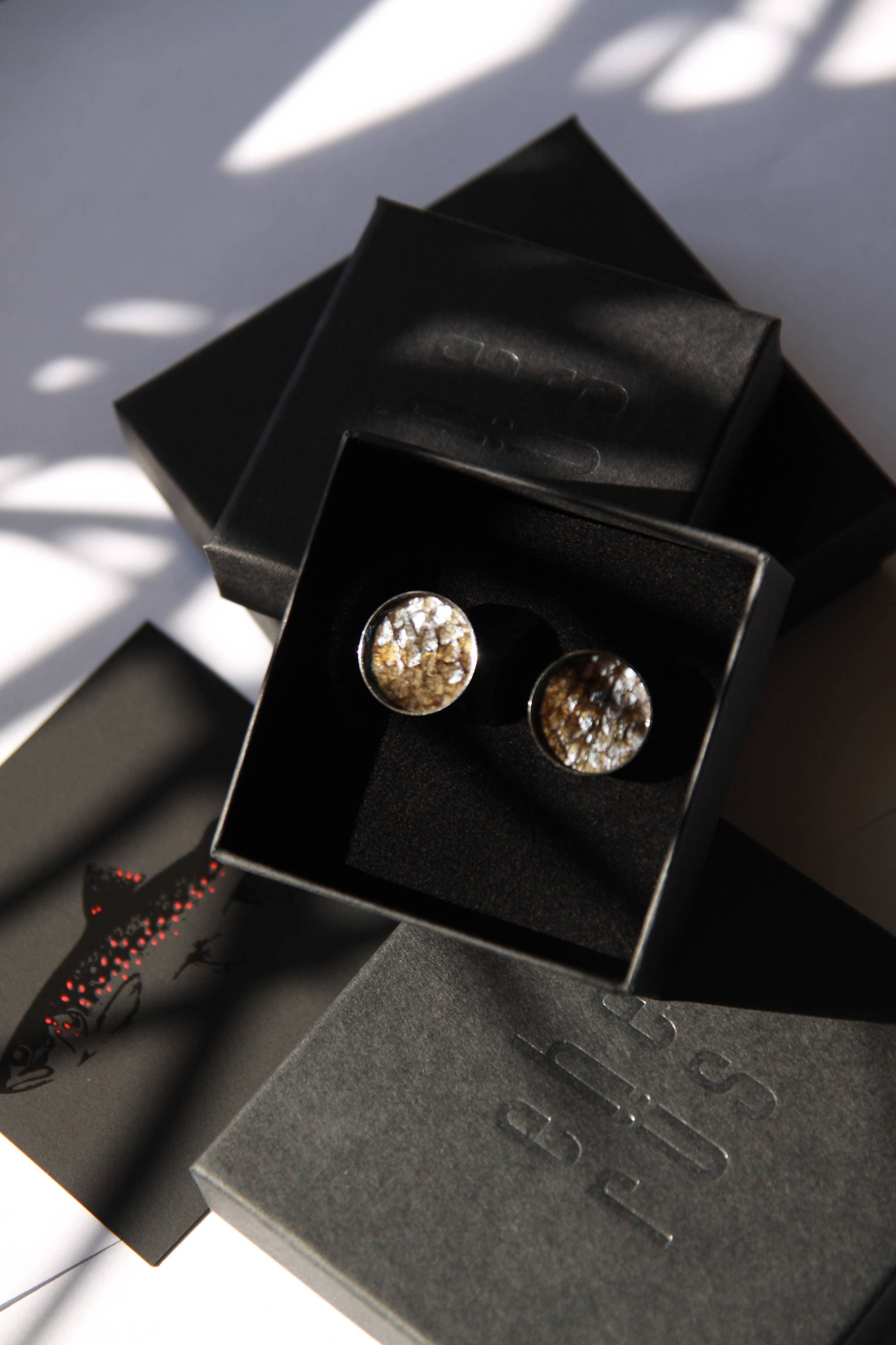 Genuine Fish Skin Cufflinks for Men- Fish Scales for a Real Fisherman ...