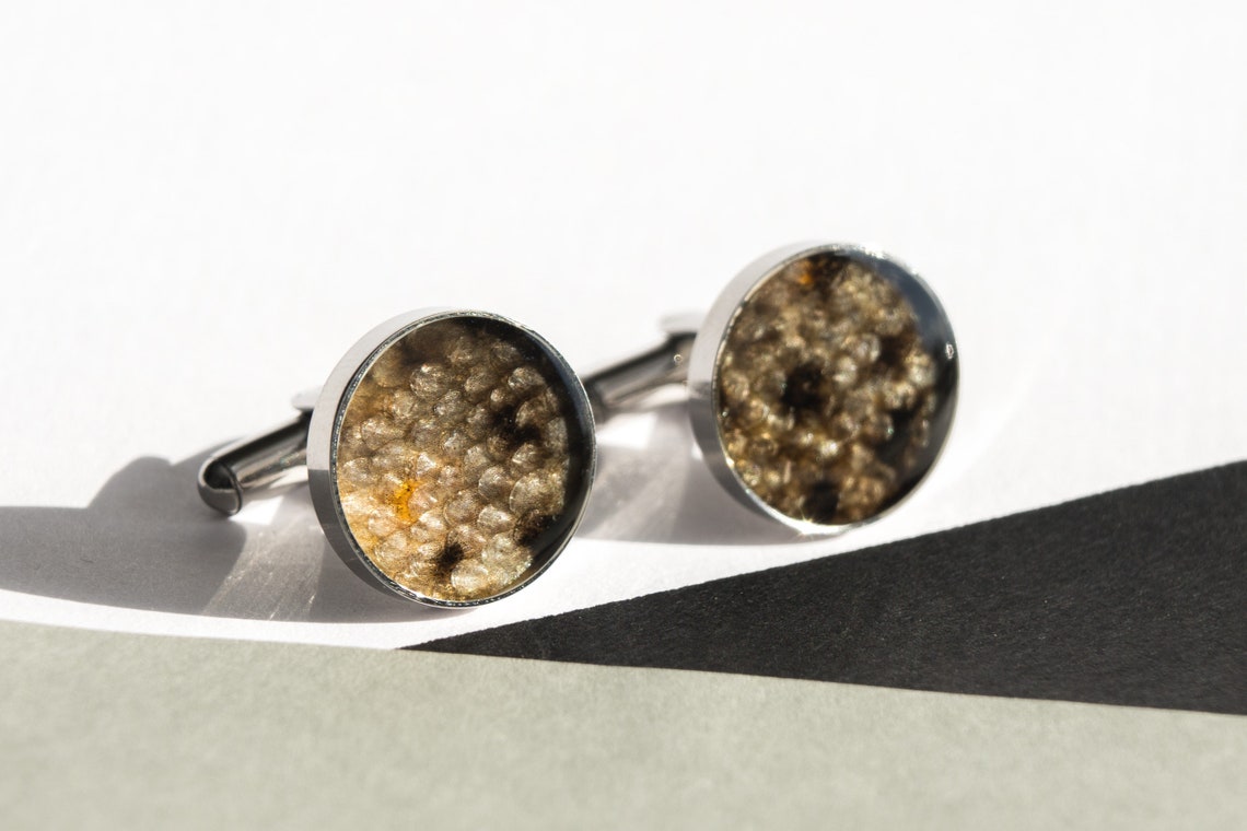 Genuine Fish Skin Leather Cuff Links for Men- Handmade by a ...