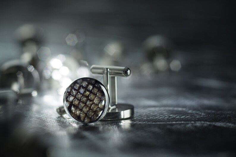 Fish Cufflinks - Gift for a Fisherman - Genuine Fish Leather - Etsy