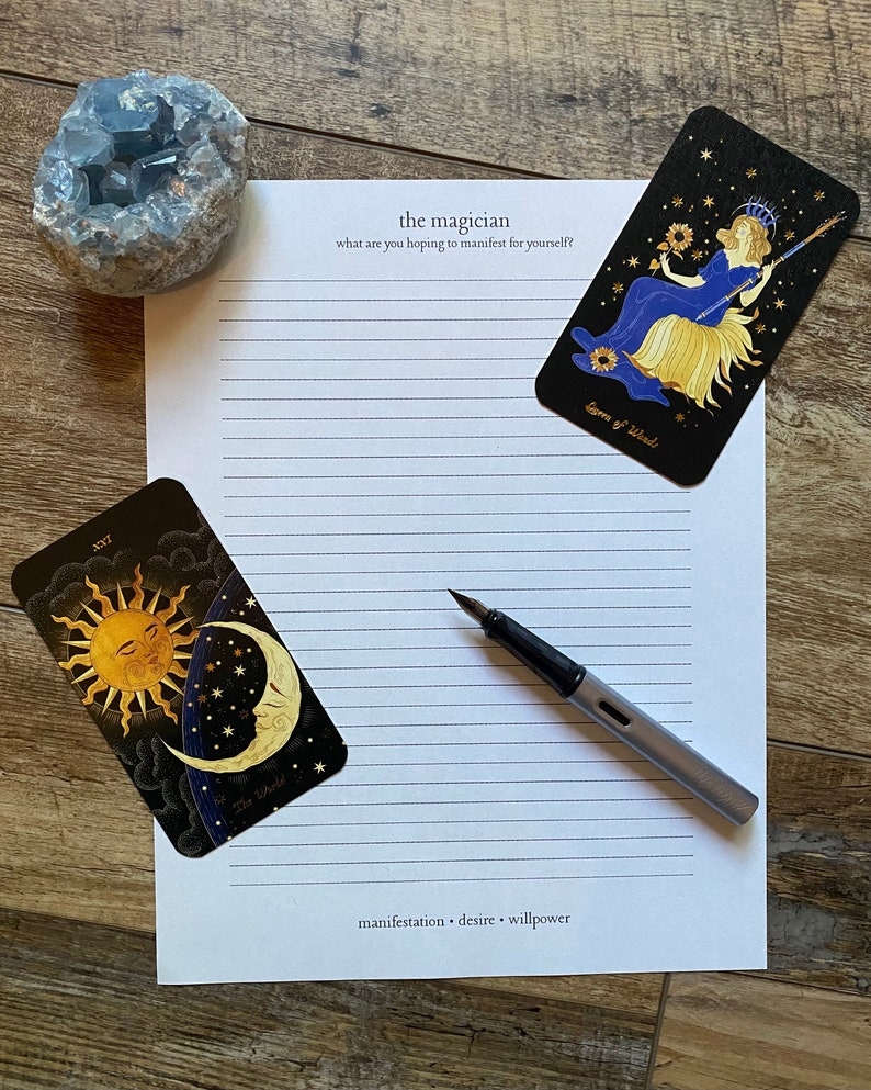 Get to Know Your Deck! Printable Tarot Journal - 22 Writing Prompts ...