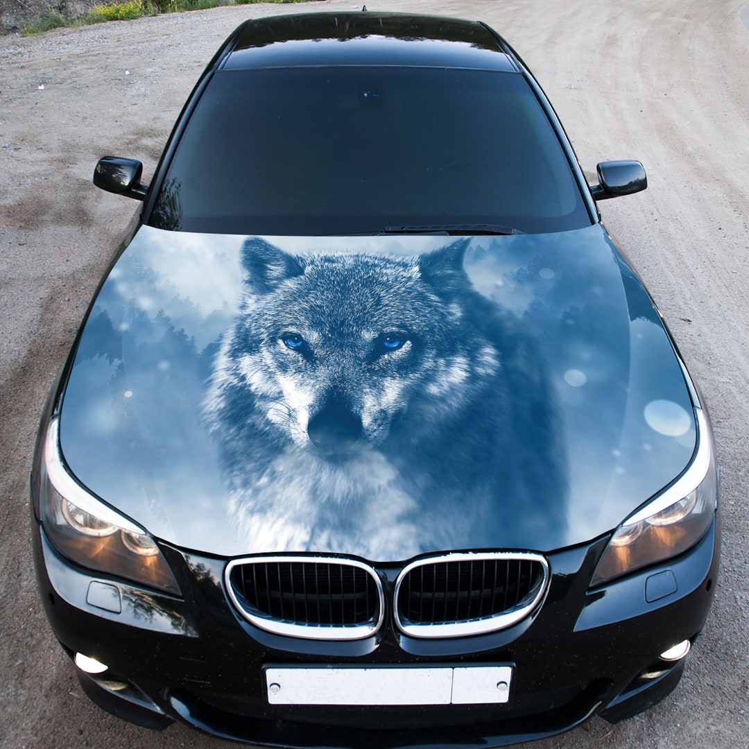 Wolf Car Hood Wrap, Car Hood Decal, Car Hood Sticker, Hood Wrap for ...