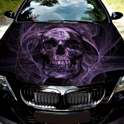 Skull Car Hood Wrap Full Color Vinyl Decal Skeleton Sticker 3 - Etsy