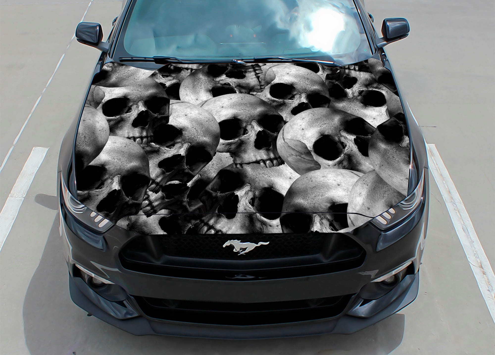 Car Hood Wrap Decal Skull Vinyl Sticker Graphic Truck - Etsy