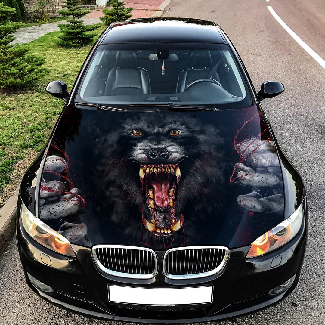 Blood Werewolf Car Hood Wrap, Car Hood Decal, Car Hood Sticker, Hood ...