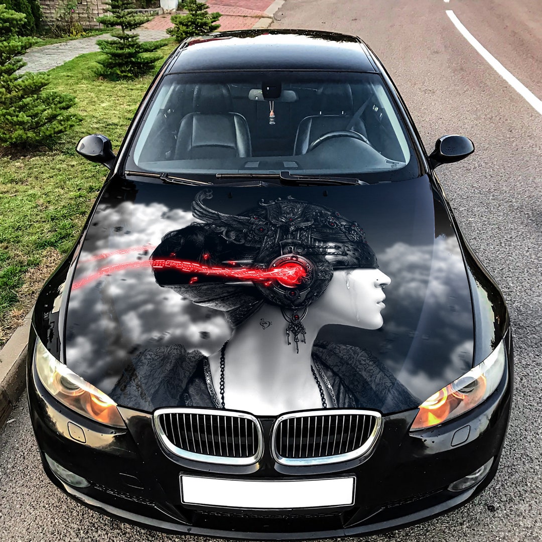 Abstract Girl Car Hood Wrap, Car Hood Decal, Car Hood Sticker, Hood ...