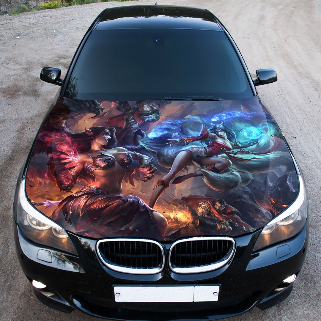 Girls War Car Hood Wrap, Warrior Women Car Hood Decal, Car Hood Sticker ...