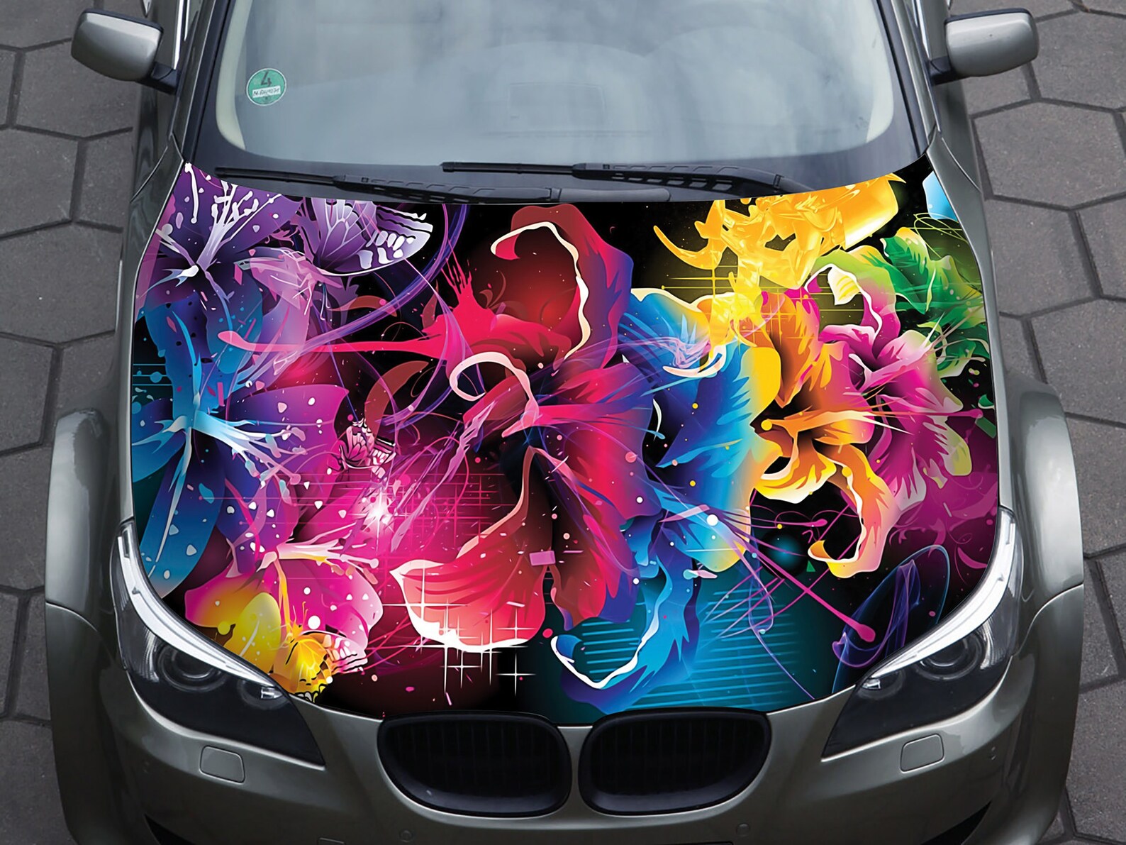 Car hood decal vinyl sticker graphic wrap decal flower | Etsy Car hood decal vinyl sticker graphic wrap decal flower | Etsy