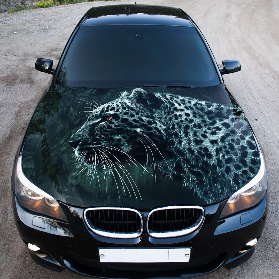 Leopard Car Hood Wrap, Car Hood Decal, Car Hood Sticker, Hood Wrap for ...