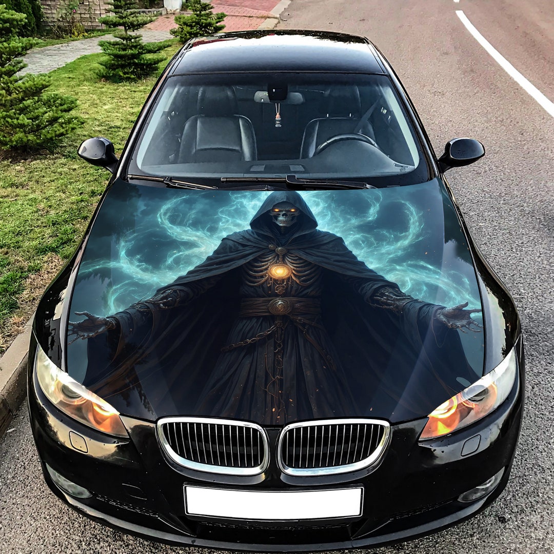 Grim Reaper Car Hood Wrap, Car Hood Decal, Car Hood Sticker, Hood Wrap ...