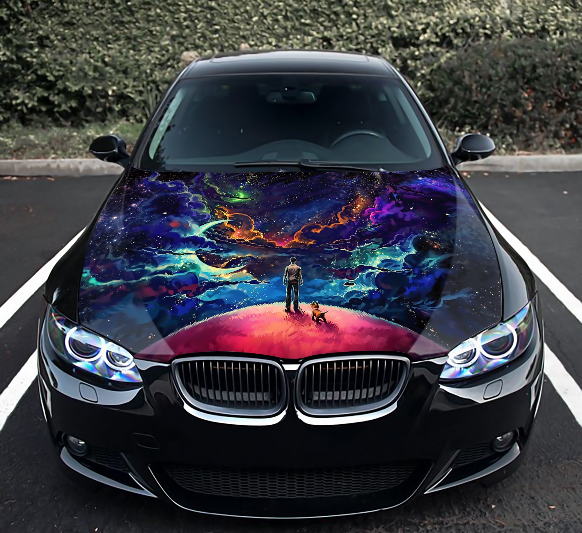 Car Hood Wrap Space Galaxy Bonnet Vinyl Sticker Full Color - Etsy