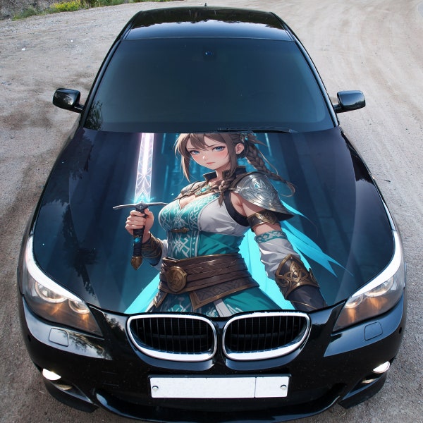 Anime Girl Vinyl Hood Wrap - Etsy