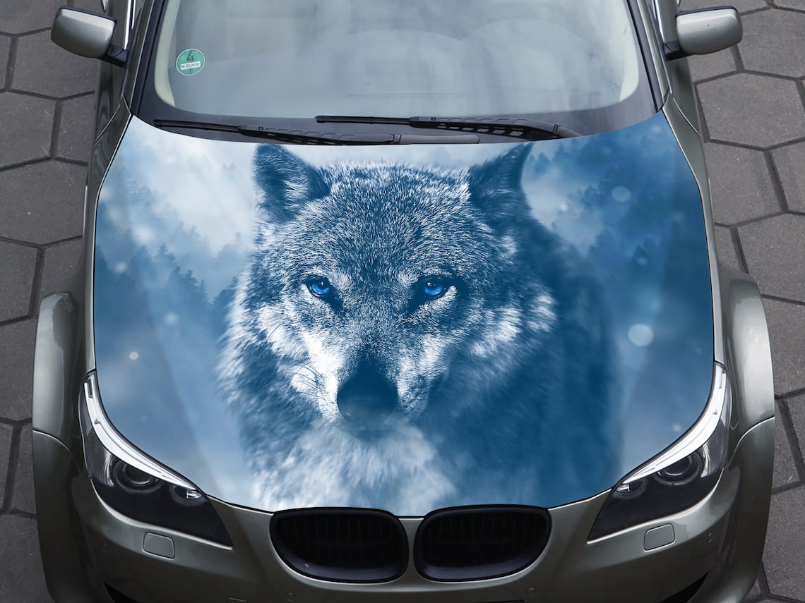 Car Hood Wrap Decal Wrap Decal Wolf Art Vinyl Sticker - Etsy