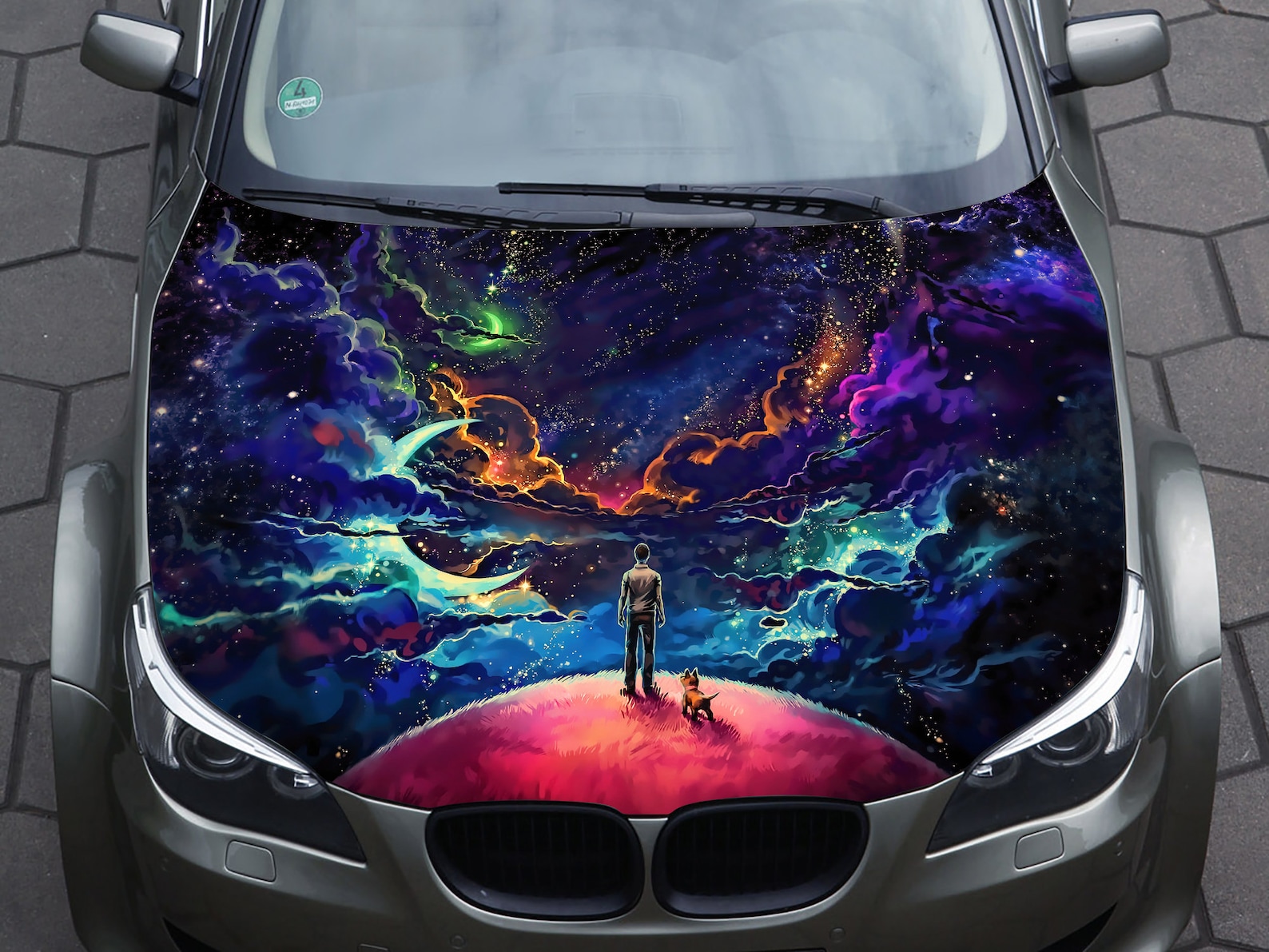 Car Hood Wrap Space Galaxy Bonnet Vinyl Sticker Full Color - Etsy