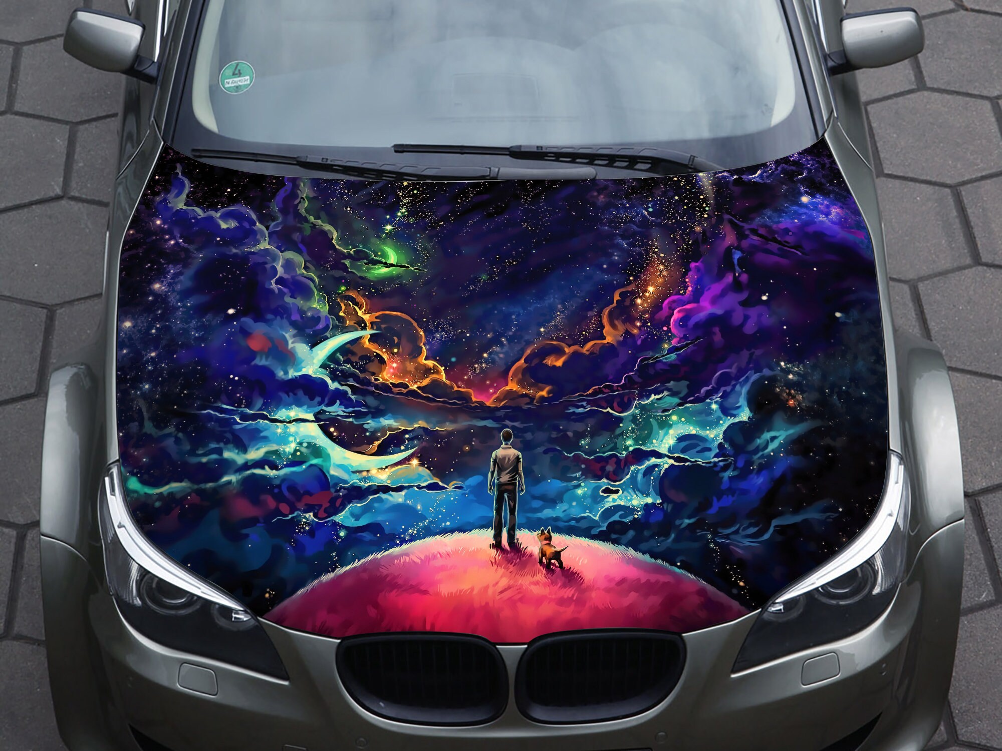 Car Hood Wrap Space Galaxy Bonnet Vinyl Sticker Full Color - Etsy