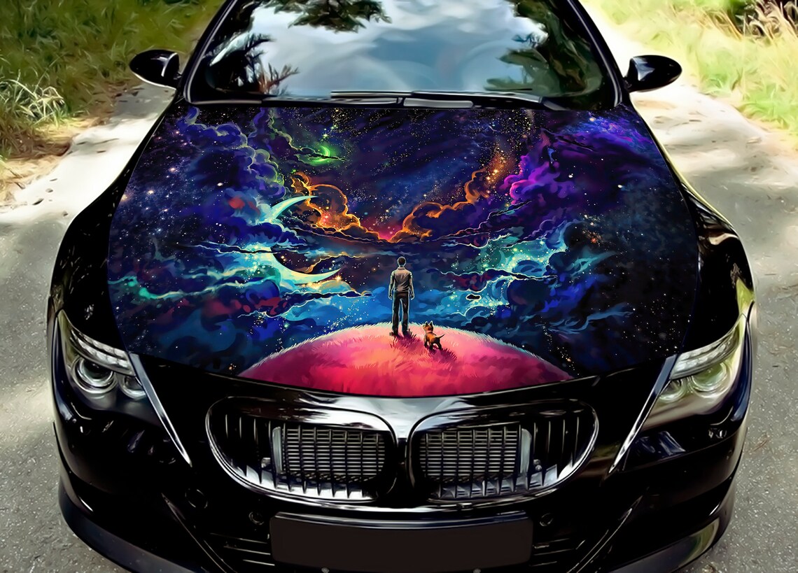 Car Hood Wrap Space Galaxy Bonnet Vinyl Sticker Full Color - Etsy