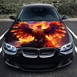 Phoenix Rising Car Hood Wrap, Car Hood Decal, Car Hood Sticker, Hood ...