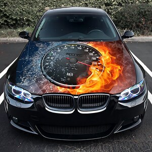 Speedometer Car Hood Wrap, Car Hood Decal, Car Hood Sticker, Hood Wrap ...
