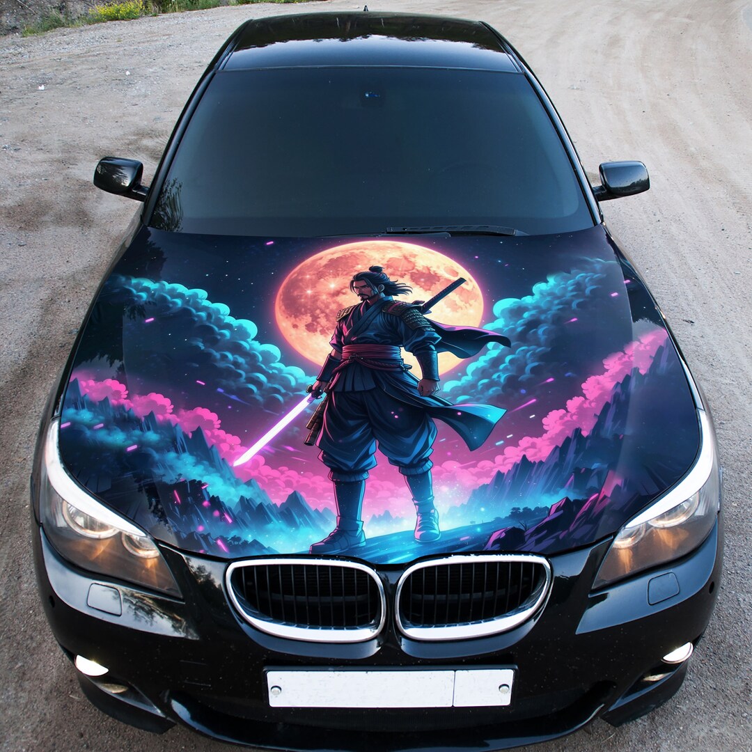 Samurai Car Hood Wrap, Car Hood Decal, Car Hood Sticker, Hood Wrap for ...