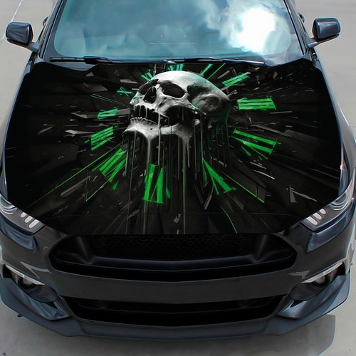 Skull Car Hood Wrap Full Color Vinyl Decal Skeleton Sticker 5 - Etsy