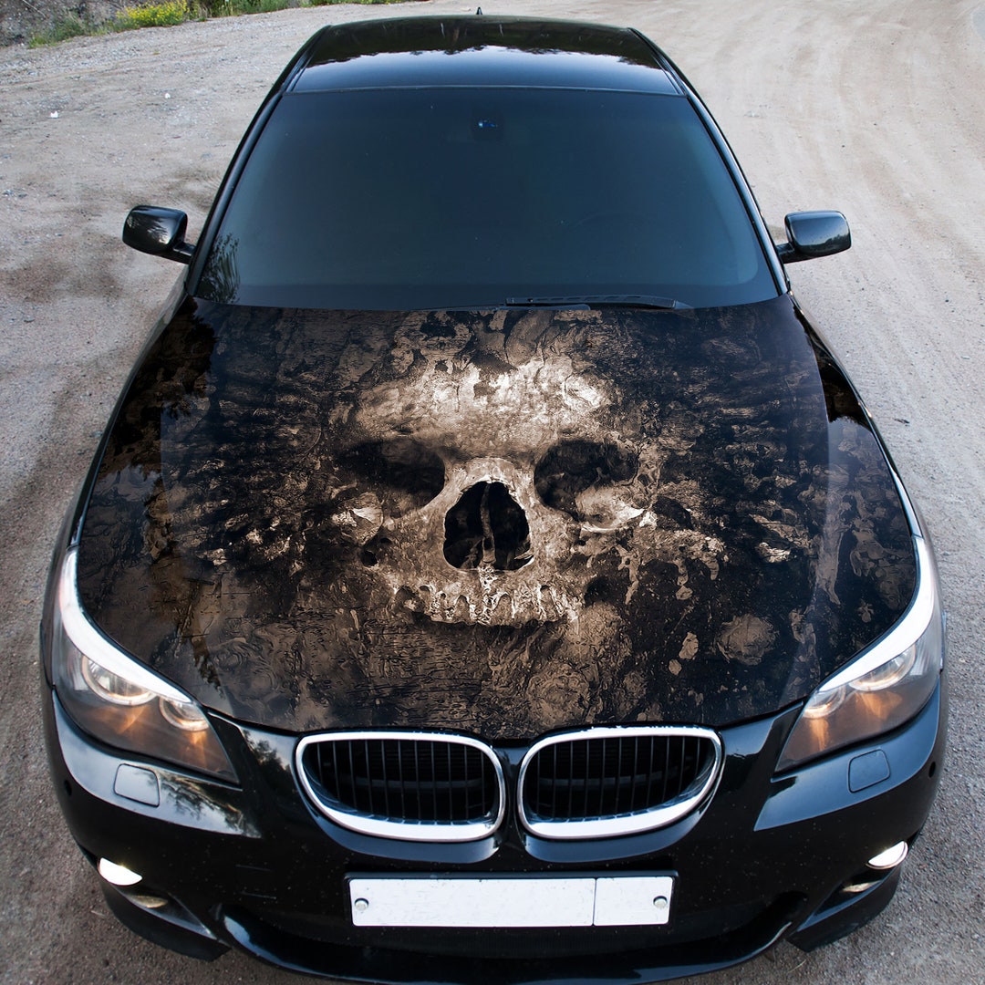 Expendable Skull Car Hood Wrap, Car Hood Decal, Car Hood Sticker, Hood ...