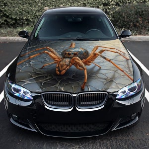 Spider Web Car Hood Wrap, Car Hood Decal, Car Hood Sticker, Hood Wrap ...
