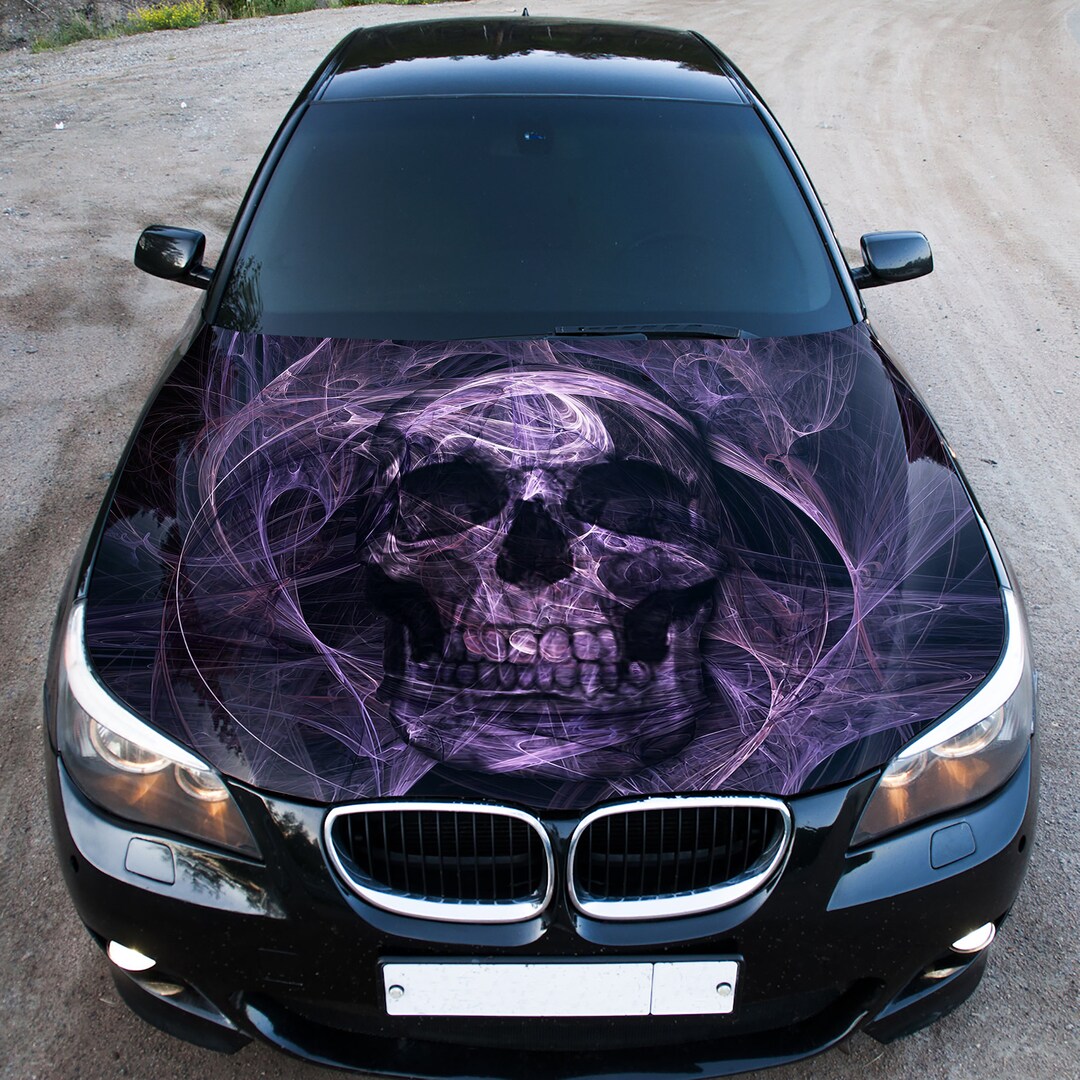 Skull Evil Car Hood Wrap, Car Hood Decal, Car Hood Sticker, Hood Wrap ...