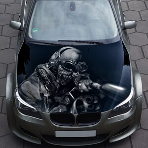 Sniper Soldier Car Hood Wrap, Car Hood Decal, Car Hood Sticker, Hood ...