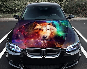 Car Hood Wrap Wolf Vinyl Sticker Full Color Custom Decal 5 - Etsy