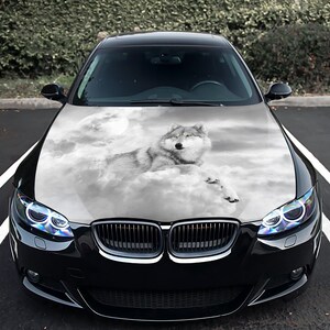 Car Hood Wrap Wolf, Bonnet Vinyl Sticker, Full Color Graphic Decal ...