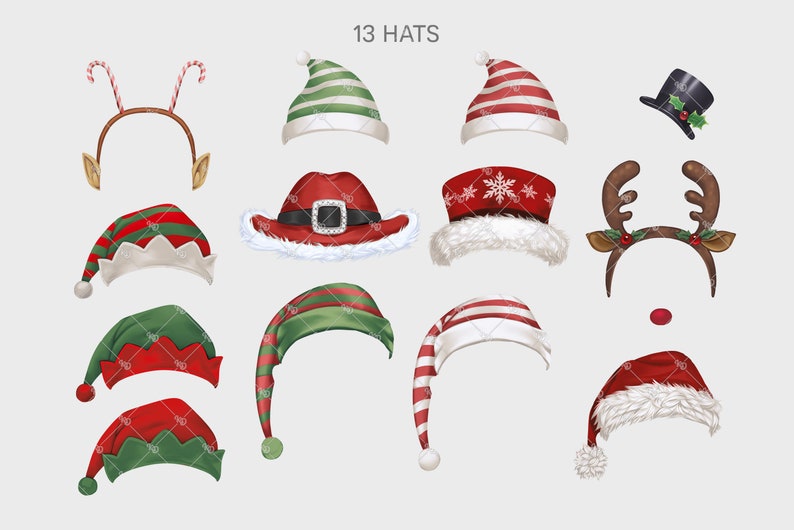 Christmas Hats Clipart, Chibi Children Png, Kids Boys and Girls ...