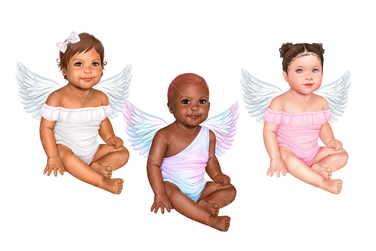 Rainbow Baby Clipart, Angel Baby Clipart, Angel Clipart, Infant Loss ...