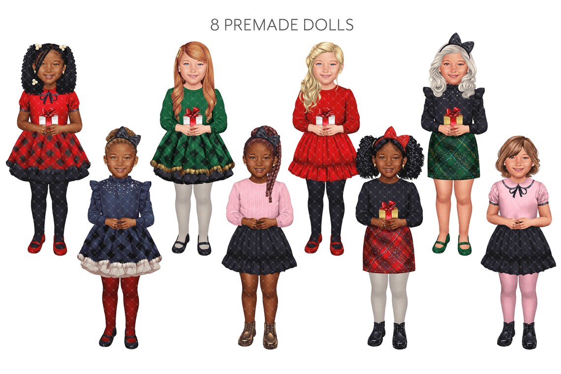 Little Girl Clipart Customizable Clipart Children Png - Etsy