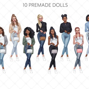 Teen Girls Clipart School Girls Png Fashion Girls Clipart | Etsy