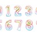Number Balloon Clip Art Handdrawn Clip Art Party Clipart - Etsy