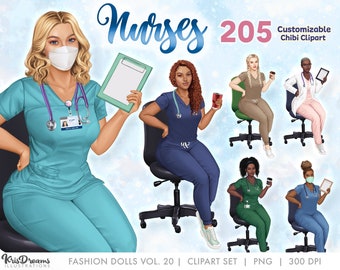 3D Nurse Clipart PNG, Hospital Clipart, Sisters Clipart, Scrubs Best ...