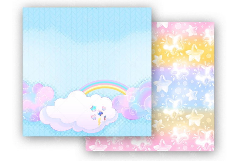 Unicorn Digital Paper Seamless Pattern Instant Download, Commercial Use ...
