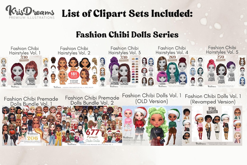 Customizable Chibi Clipart Bundle | Character Creator, Family Portrait ...