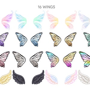Cute Chibi Princess Clipart, Unicorn Princess Butterfly Wings PNG ...