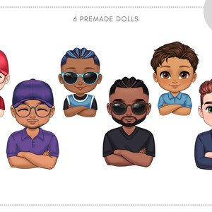 Chibi Style Father and Son Clipart Set for an Adorable Father's Day ...