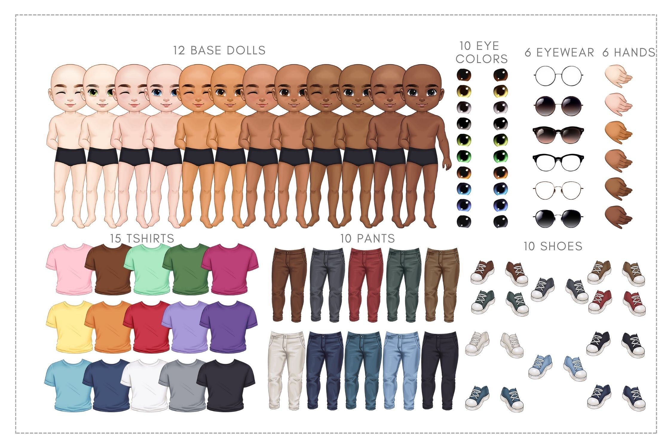 Chibi Family Clipart Bundle: Including Mom, Dad, Kids and Baby | Fun ...