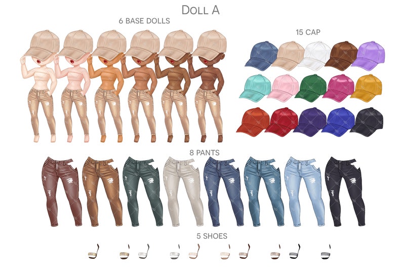 Chibi Best Friends Clipart Cute Chibi Souls Sisters Wearing - Etsy