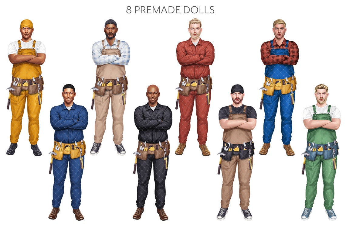 Handyman Clipart Dad Bod Png Male Plumber Services Png - Etsy